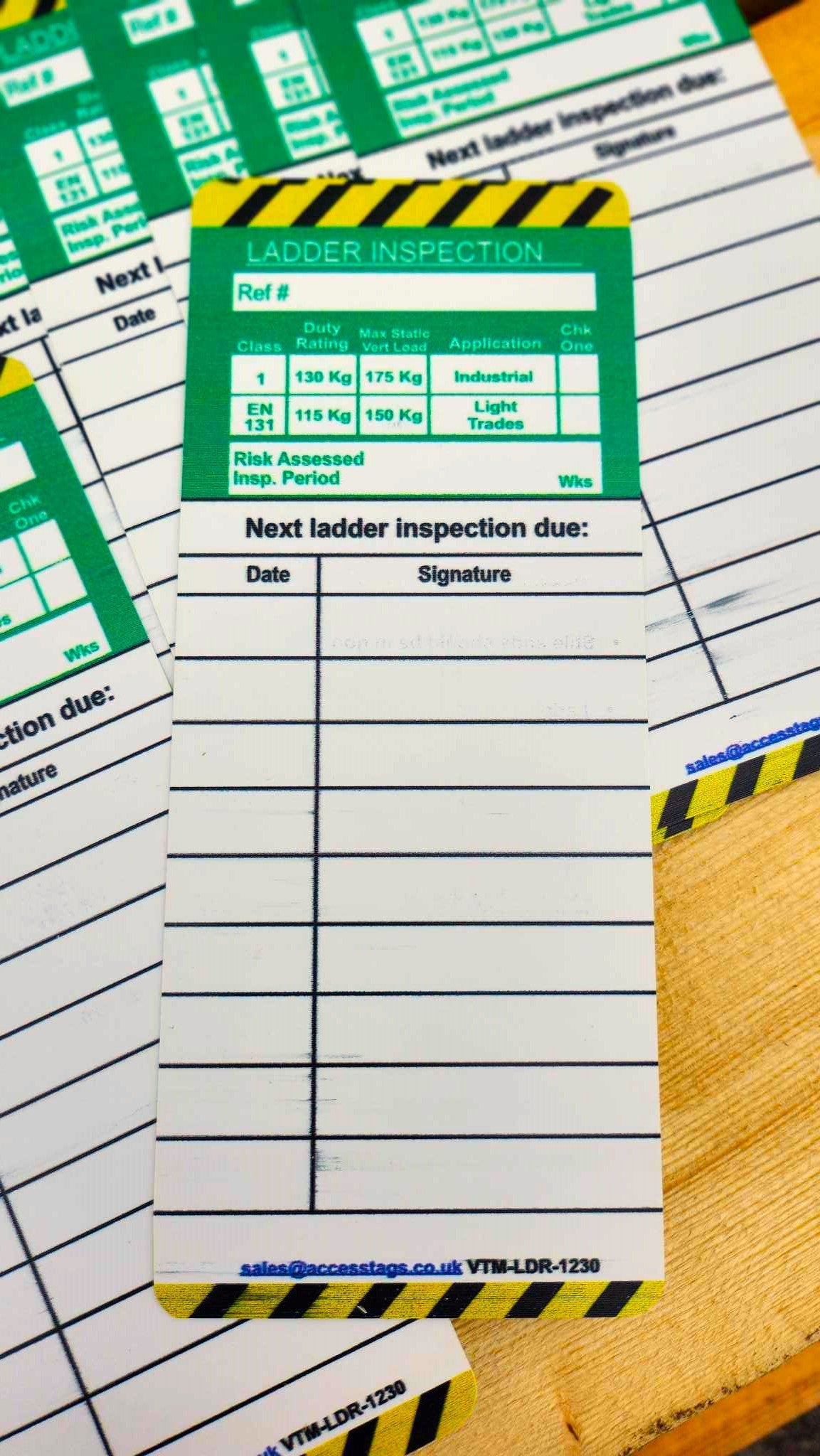 Ladder Tag Insert – Construction Products Direct